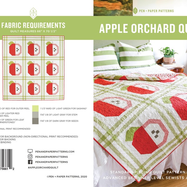 Apple Quilt Pattern - Etsy