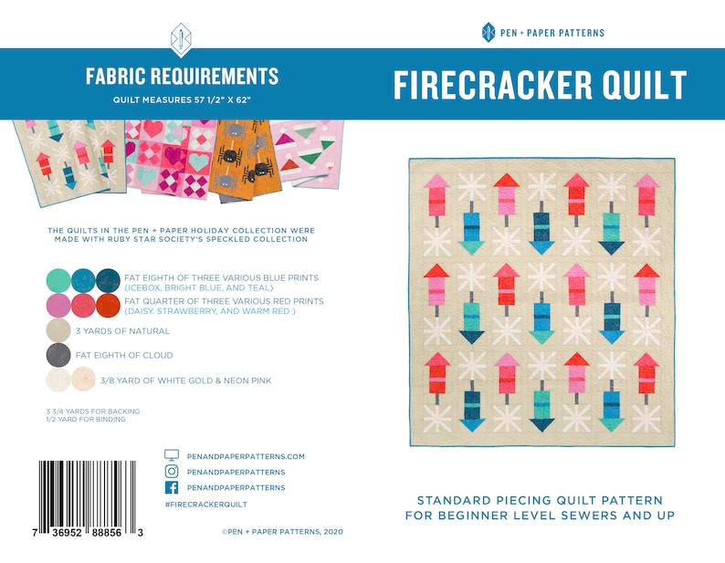 PDF Firecracker Pattern - Etsy Canada