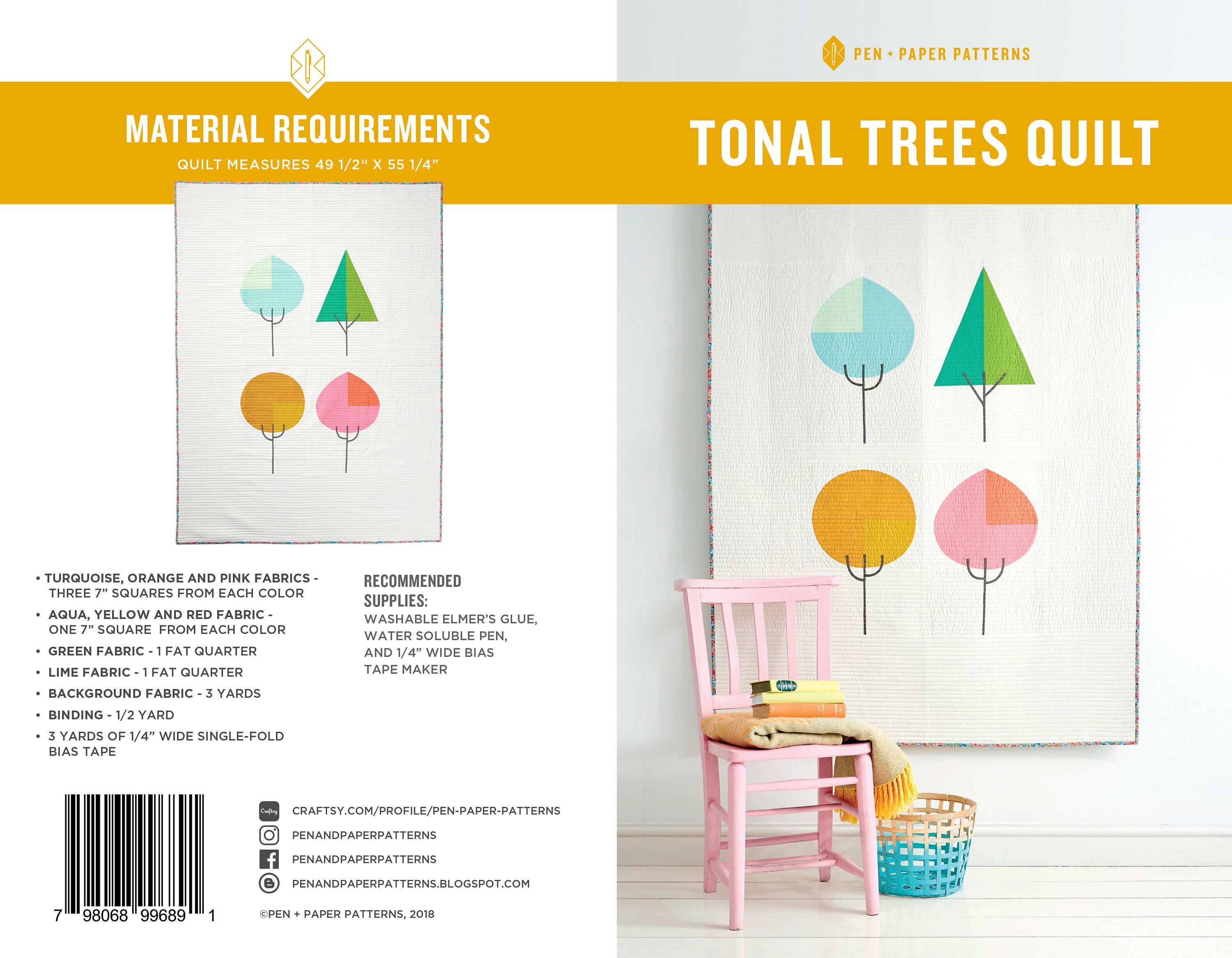 Tonal Trees PDF Quilt Pattern - Etsy