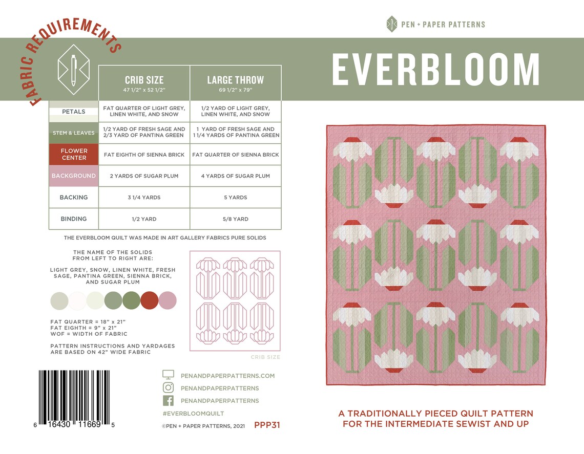 PDF Everbloom Quilt Pattern - Etsy