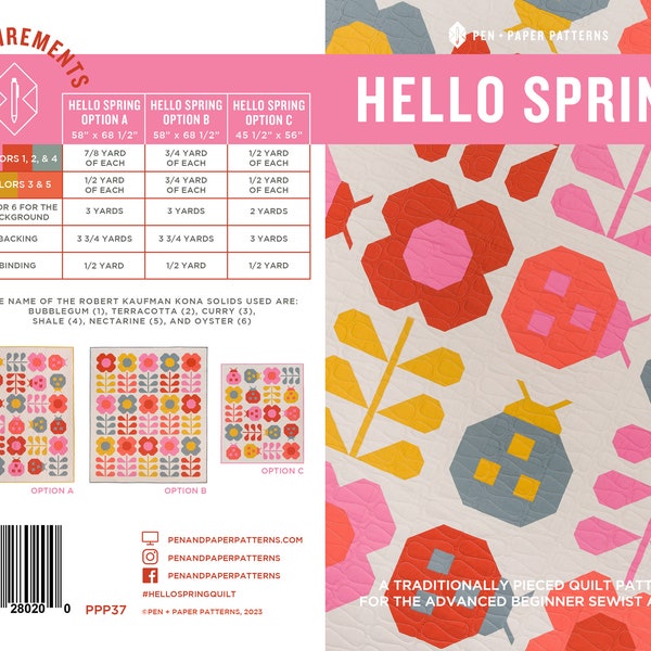 Spring Quilt Pattern - Etsy