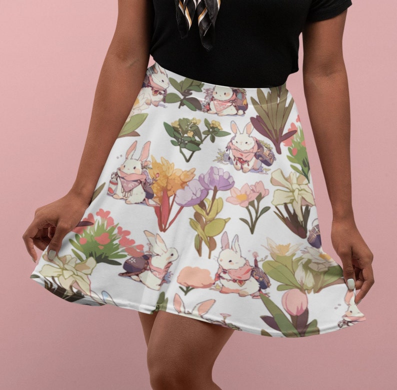 Bunny Skirt Kawaii Skater Style for Girls Cute Clothes for Teen Summer ...