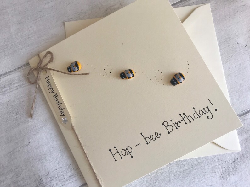 Handcrafted Happy BEE Birthday Card Bumble Bee Themed - Etsy UK