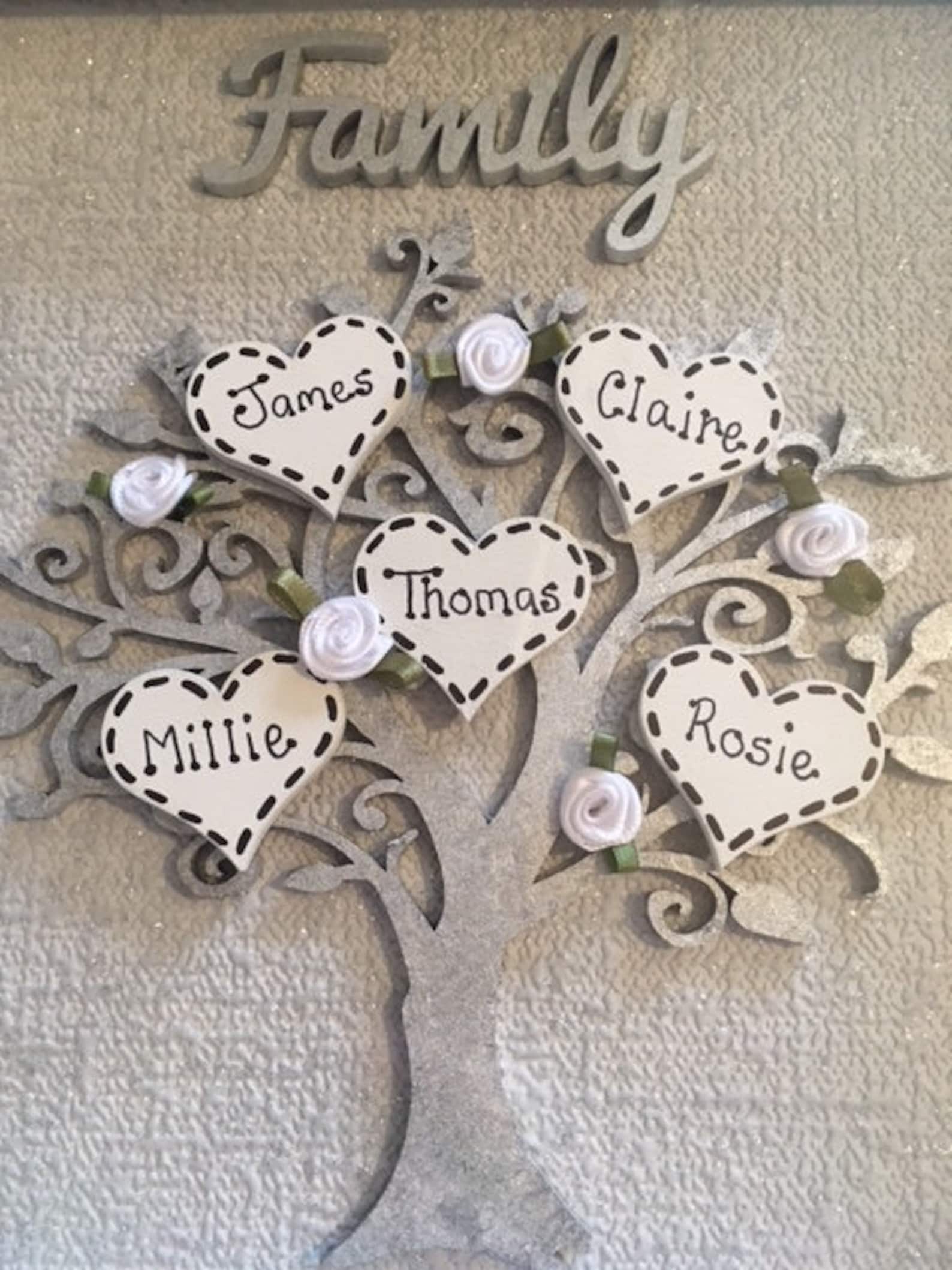 Personalised Silver Family Tree Picture Frame Christmas Gift | Etsy UK
