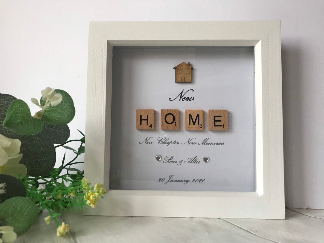 Personalised New Home Scrabble Frame, Housewarming Gift, New Home Gif ...