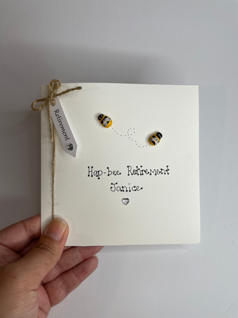 Personalised Hap-bee Retirement Card Happy Retirement Card - Etsy UK
