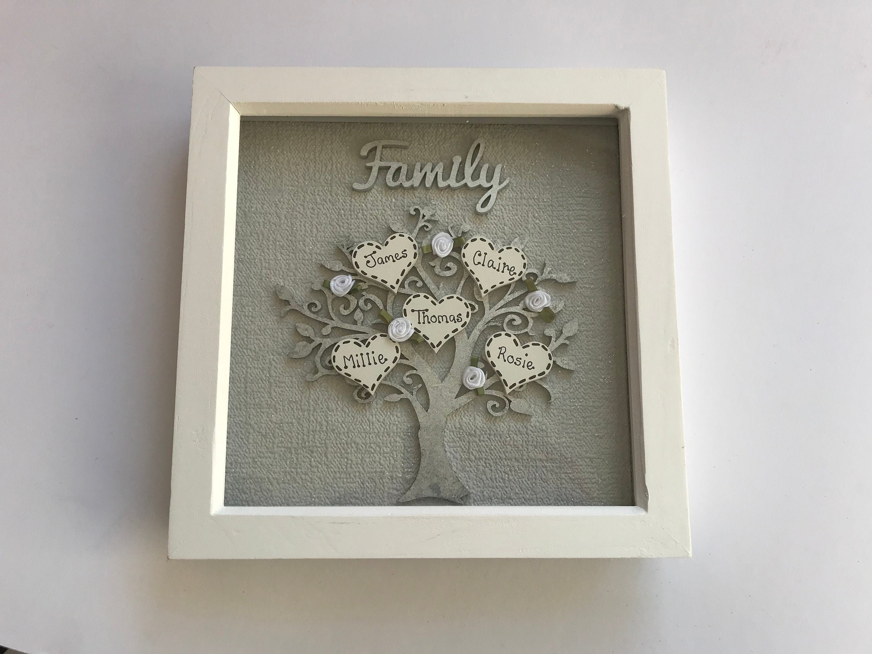 Personalised Silver Family Tree Picture Frame Christmas Gift | Etsy UK