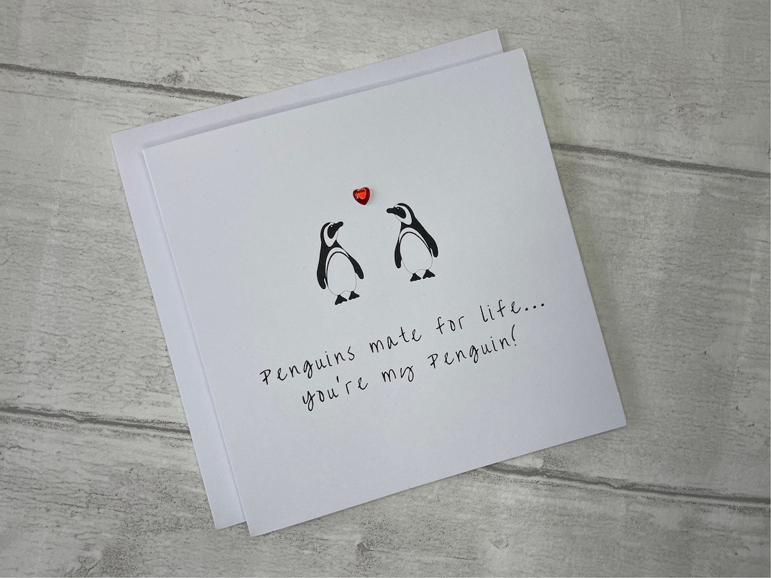 Penguin Valentines Card for Boyfriend, Girlfriend, Husband, Wife, You ...