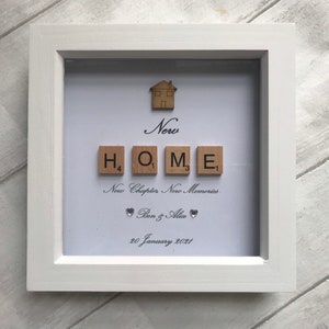 Personalised New Home Scrabble Frame, Housewarming Gift, New Home Gif ...