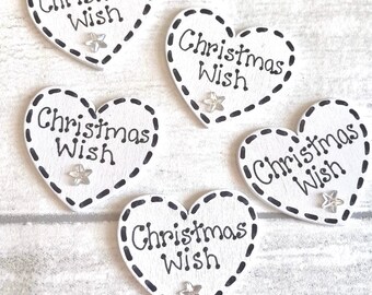 Pack of 5 Christmas Hug Heart Tokens to Put in Christmas Cards ...