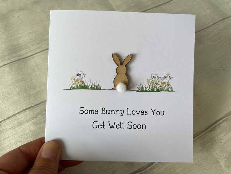 Bunny Get Well Soon Card Thinking of You Card Speedy - Etsy