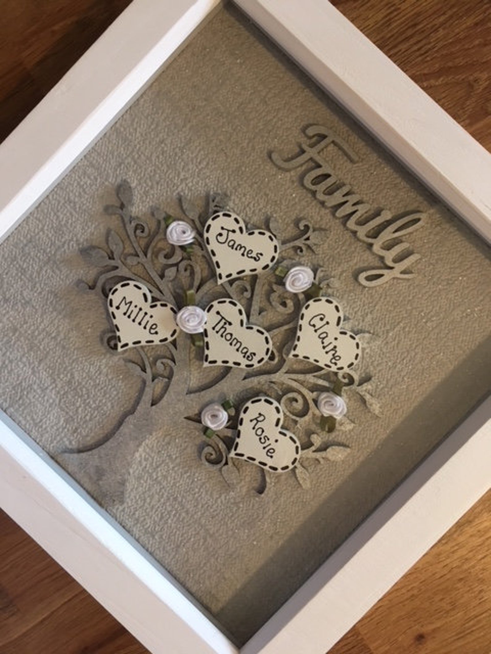 Personalised Silver Family Tree Picture Frame Christmas Gift | Etsy UK