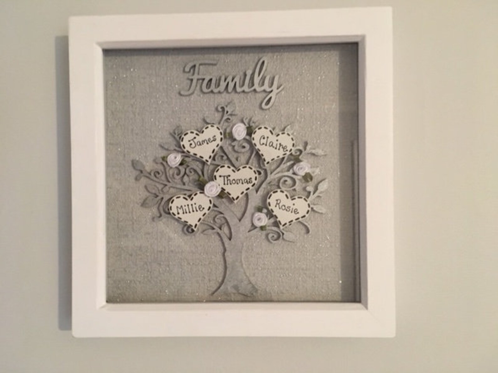 Personalised Silver Family Tree Picture Frame Christmas Gift | Etsy UK