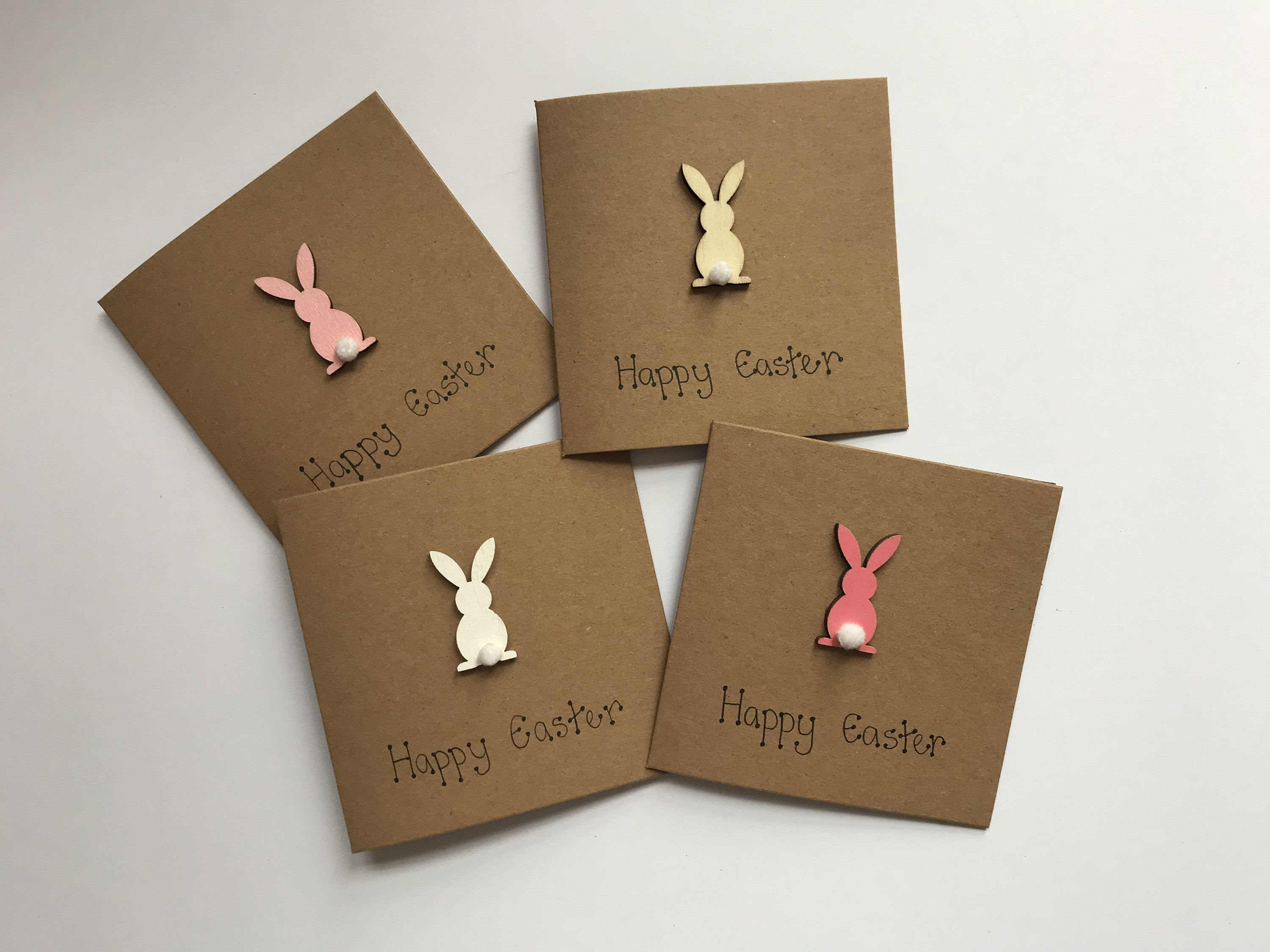 Happy Easter Greeting Card Pack Set of 4 Handcrafted Easter | Etsy