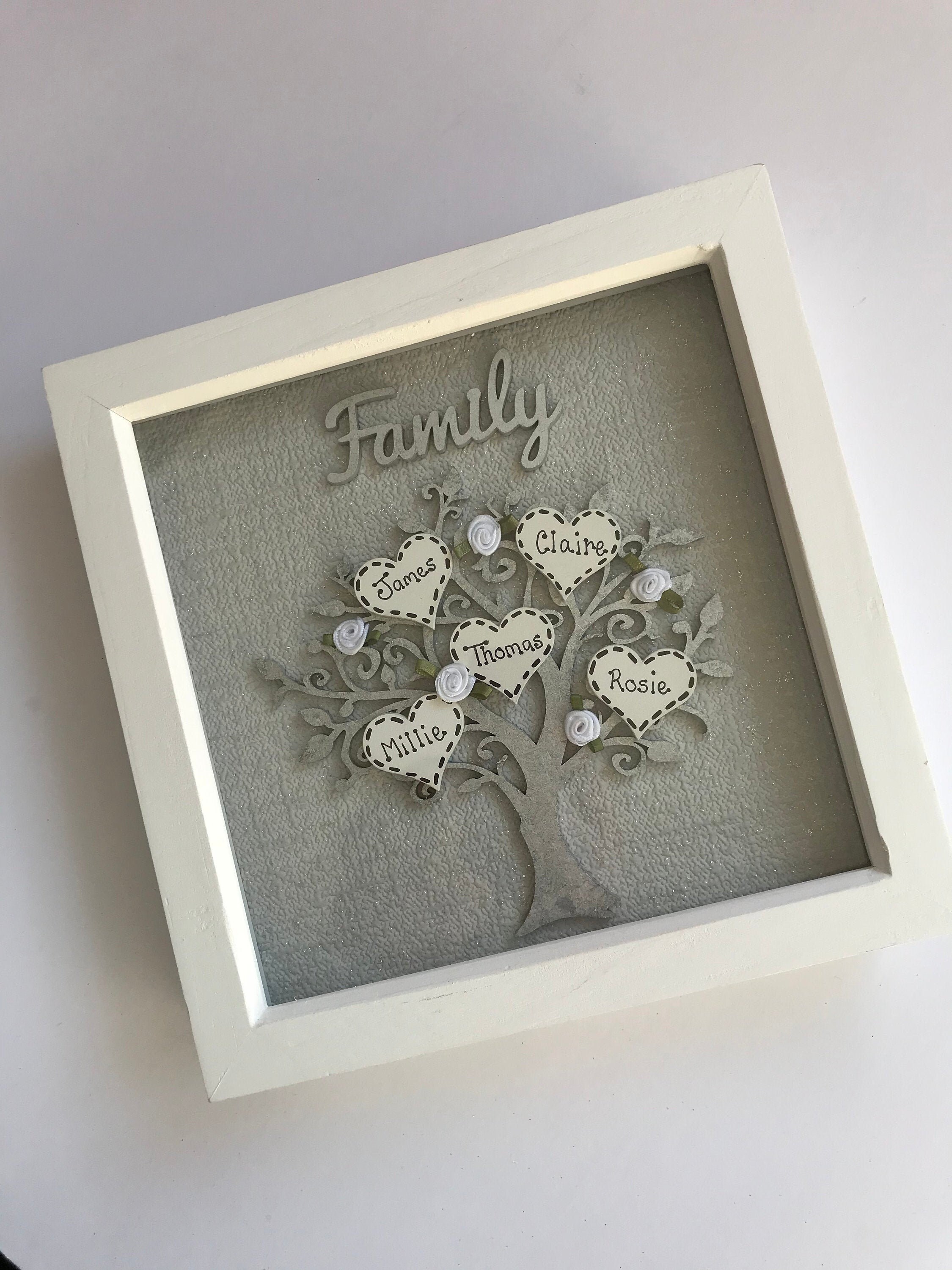 Personalised Silver Family Tree Picture Frame Christmas Gift | Etsy UK