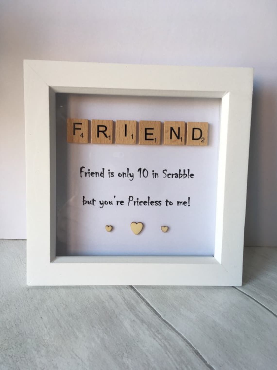 Handcrafted Best Friend Scrabble Frame Birthday Gift for Her - Etsy UK