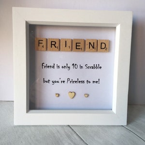 Handcrafted Best Friend Scrabble Frame, Birthday Gift for Her, Gift for ...