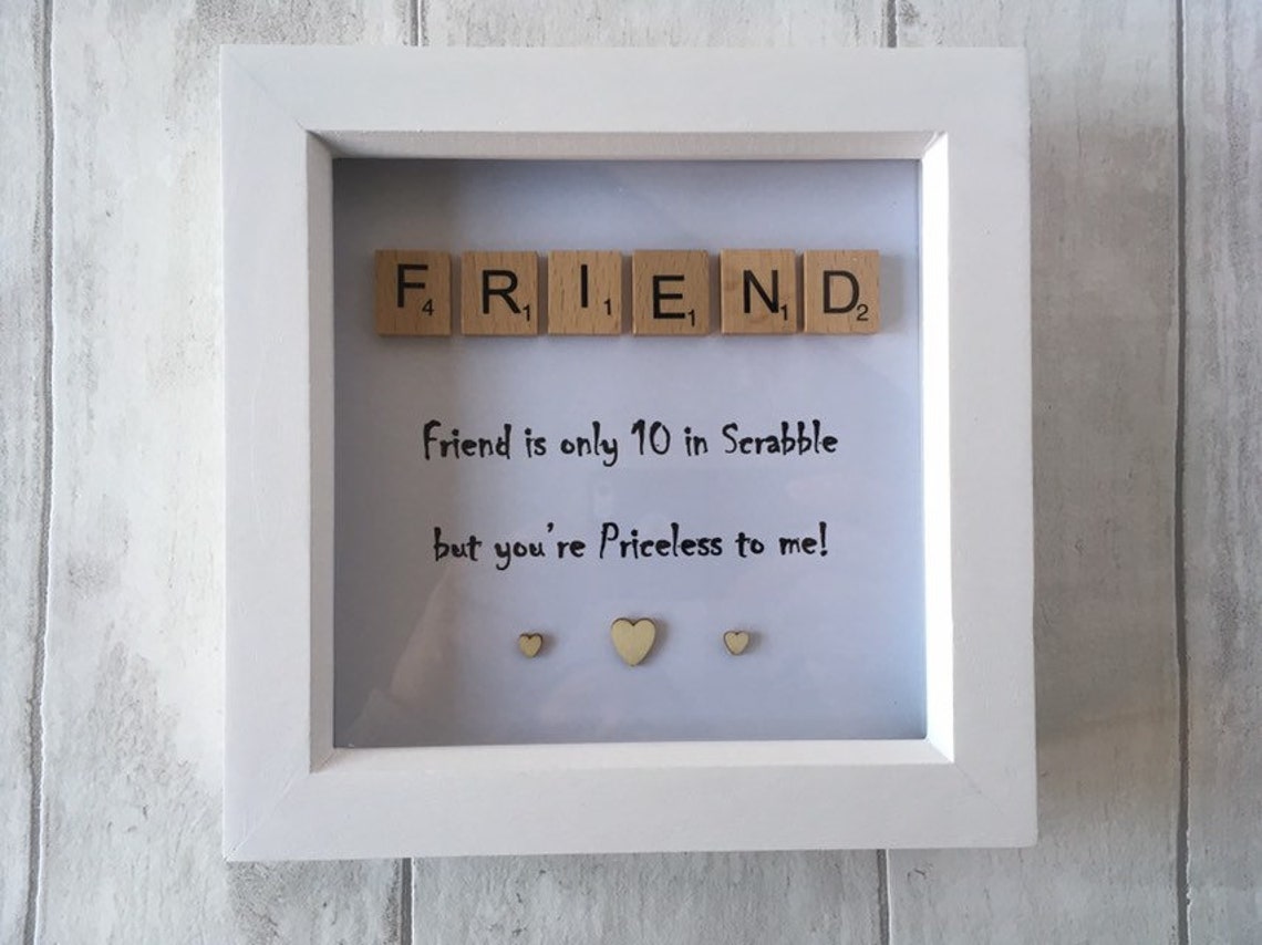 Handcrafted Best Friend Scrabble Frame Birthday Gift for Her - Etsy UK