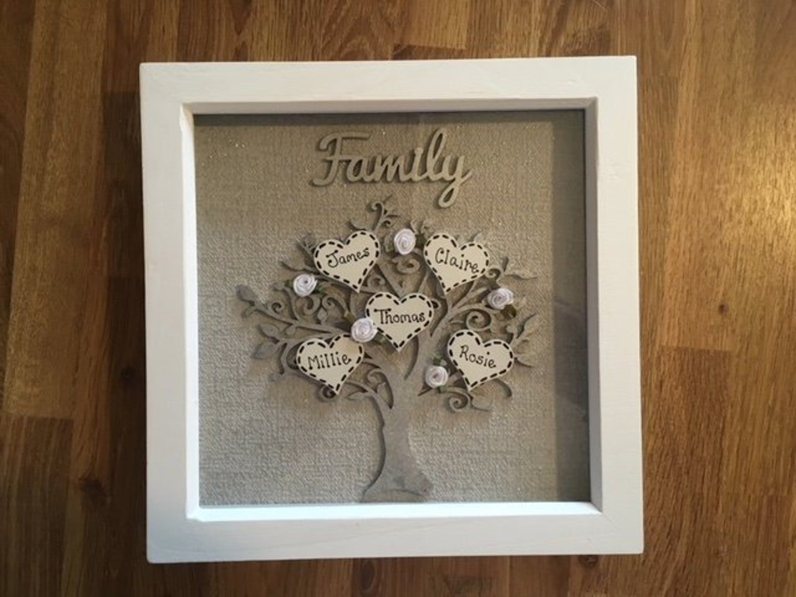 Personalised Silver Family Tree Picture Frame Christmas Gift | Etsy UK