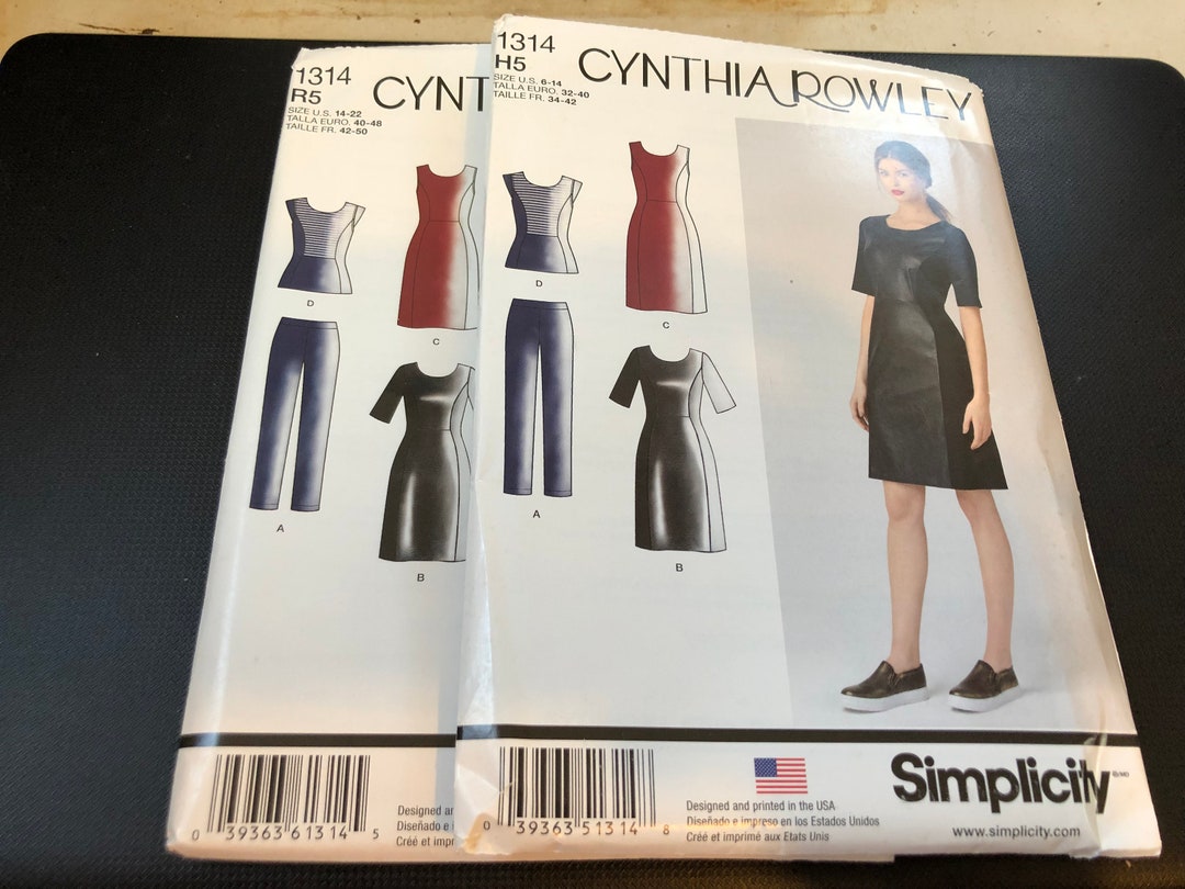 Simplicity Pattern 1314 Ms CYNTHIA ROWLEY Dress or Top With - Etsy UK