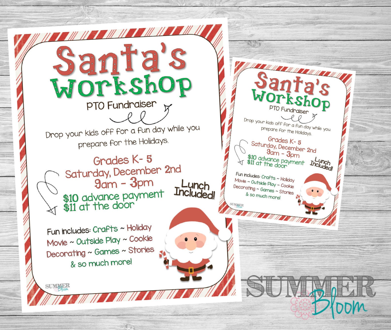 Santa's Workshop Christmas Party Poster Flyer Invitation - Etsy