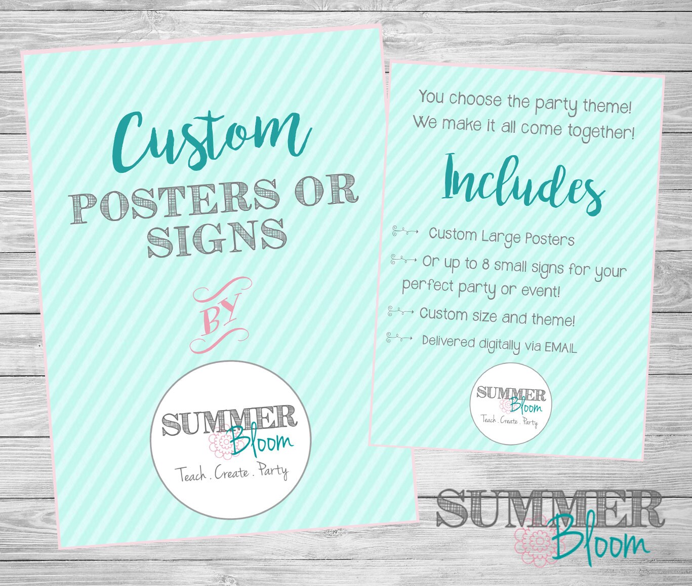 Custom Party Posters or Signs - Etsy