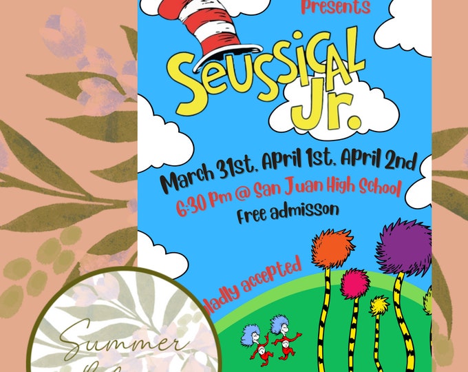 Seussical Jr. Musical Poster - Etsy