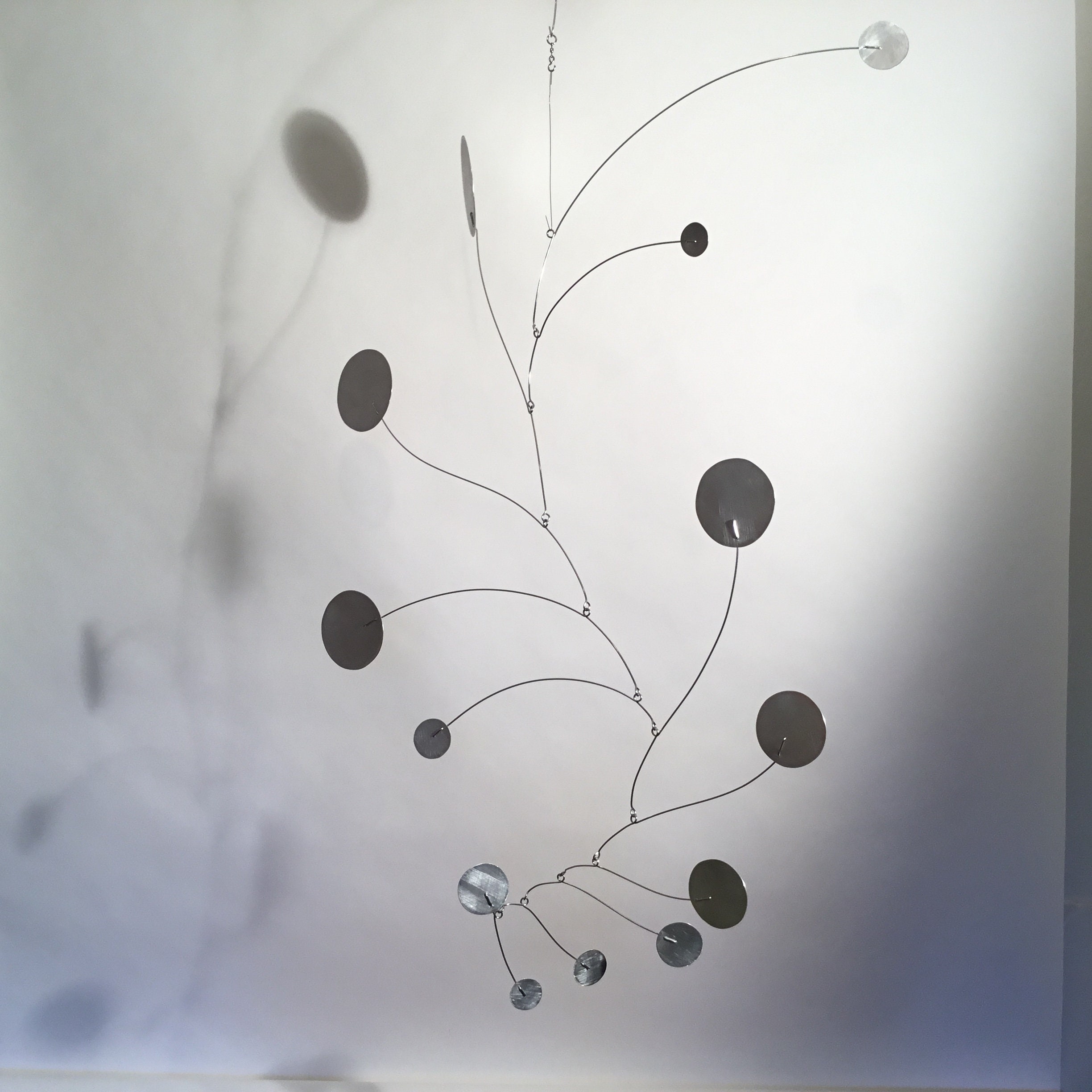 Brushed Metal Mobile Modern Art Home Decor Sculpture Abstract - Etsy