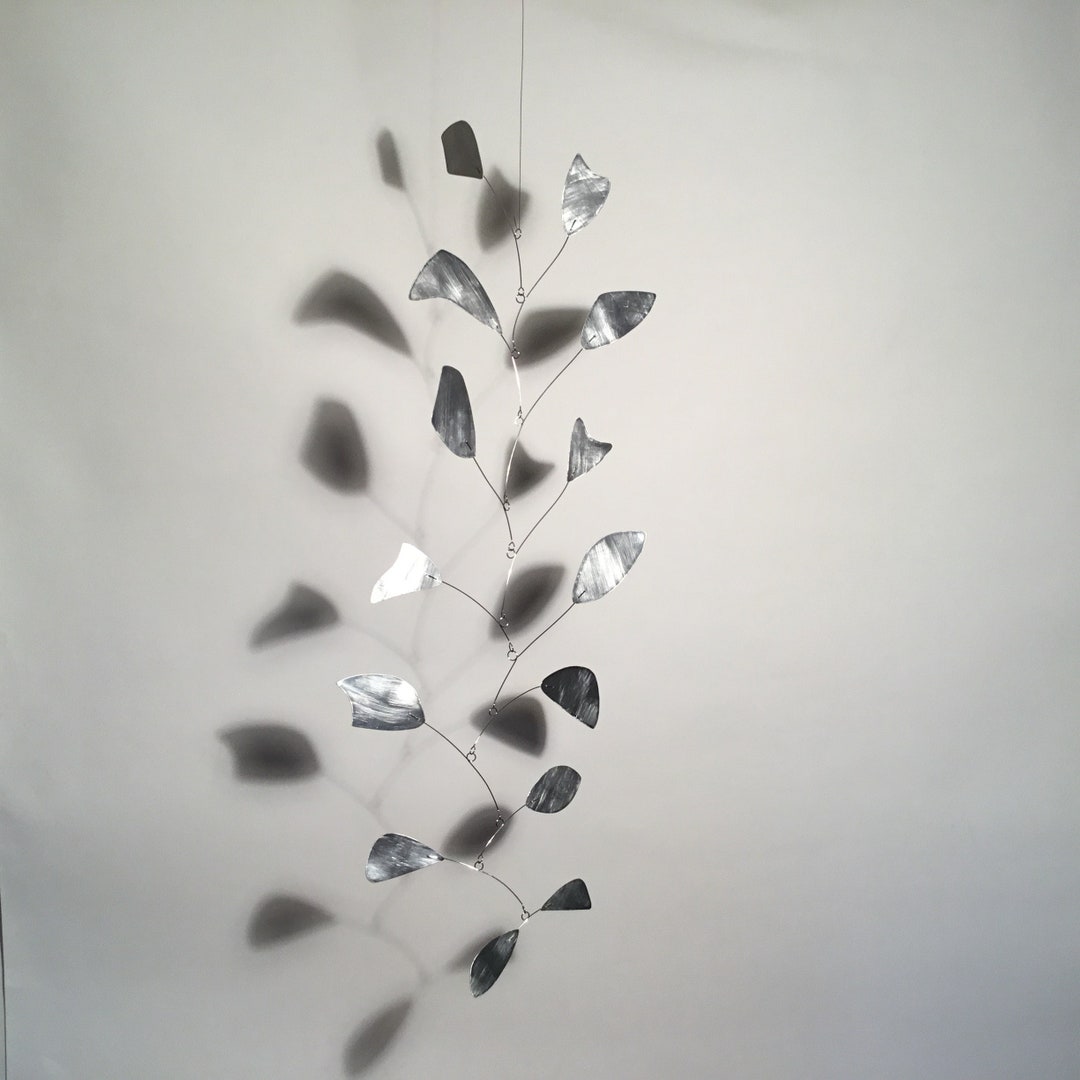Ivy 34"h X 14"w Metal Mobile Modern Art Hanging Kinetic Home Decor ...