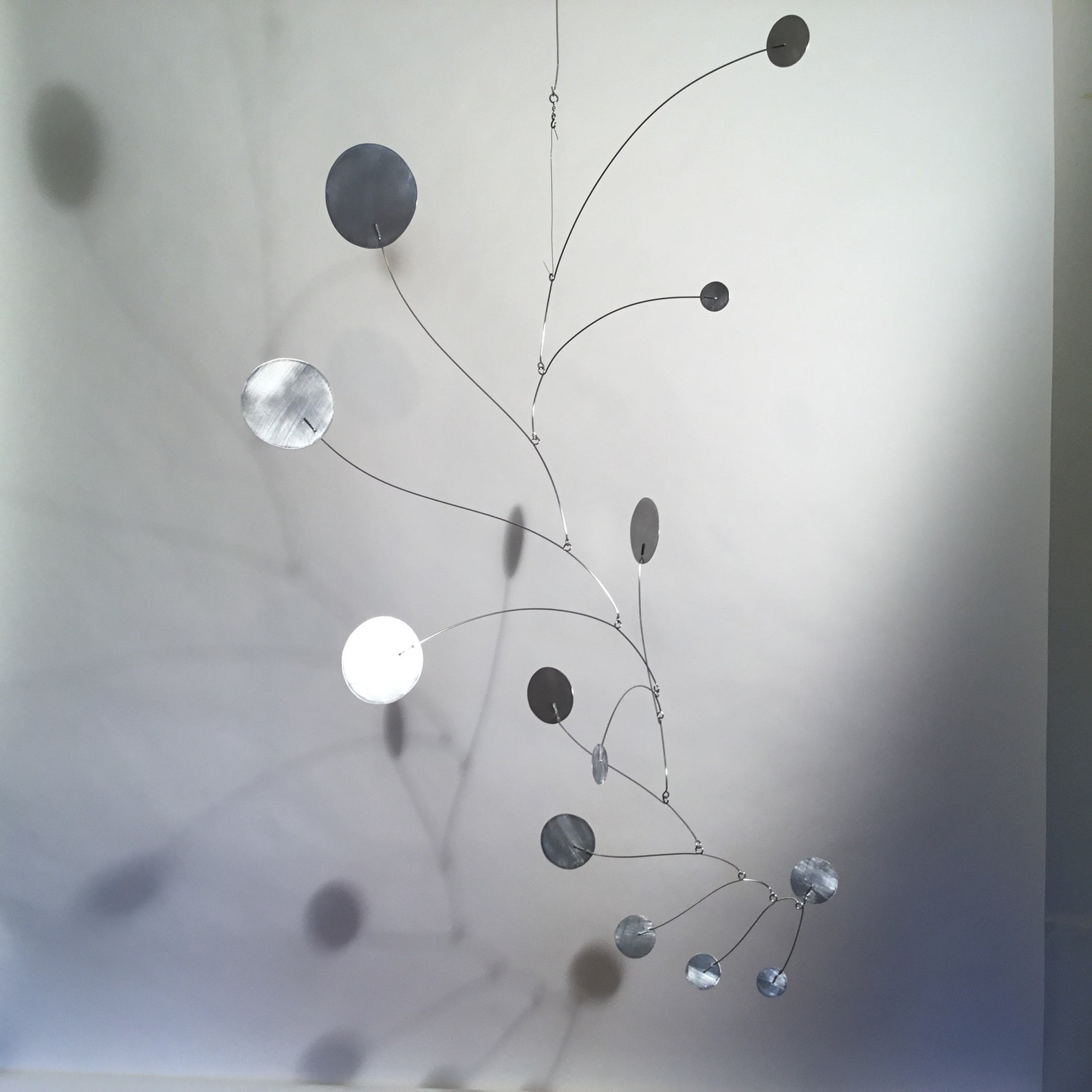 Brushed Metal Mobile Modern Art Home Decor Sculpture Abstract - Etsy