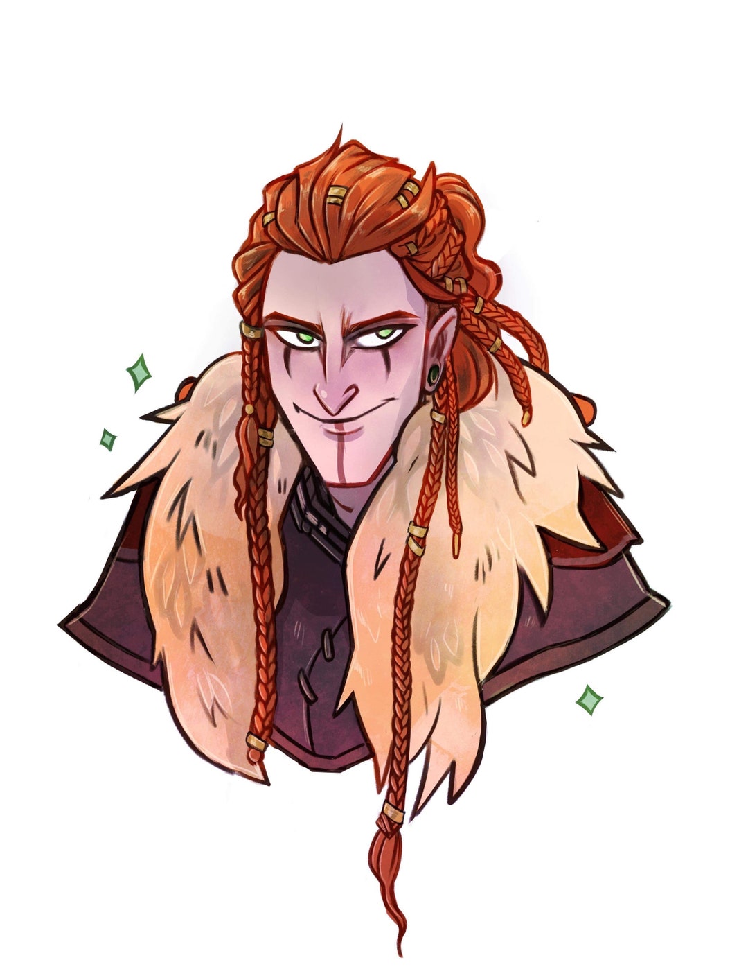 Custom Dnd Character Portrait, Fantasy Illustration Game Art, Digital ...