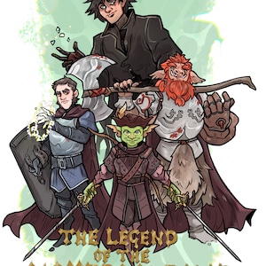 Custom Dnd Character Adventure Party Commission Art Fantasy Dungeons ...