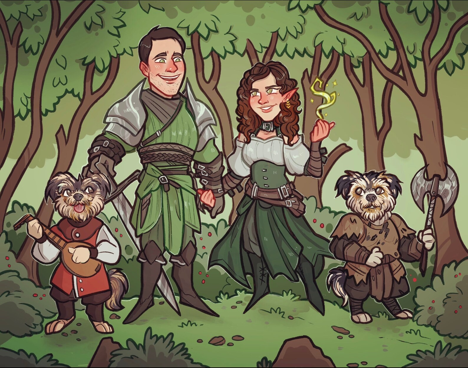 Custom Linework Fantasy/dnd Father's Day Anime Medieval - Etsy UK