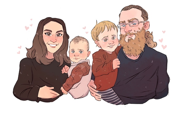 Custom Cartoon Anime Fathers Day Couple Art Gift for Him - Etsy