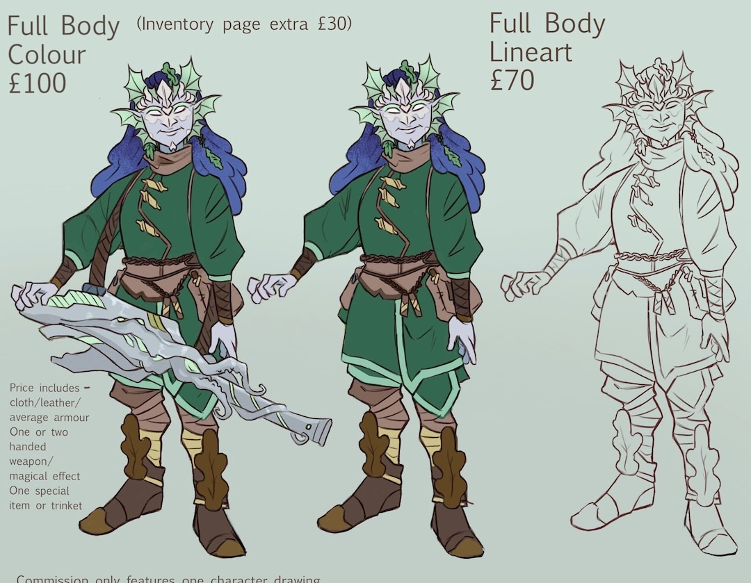 Custom Dnd Commission Character Designrole Playing Fantasy - Etsy UK