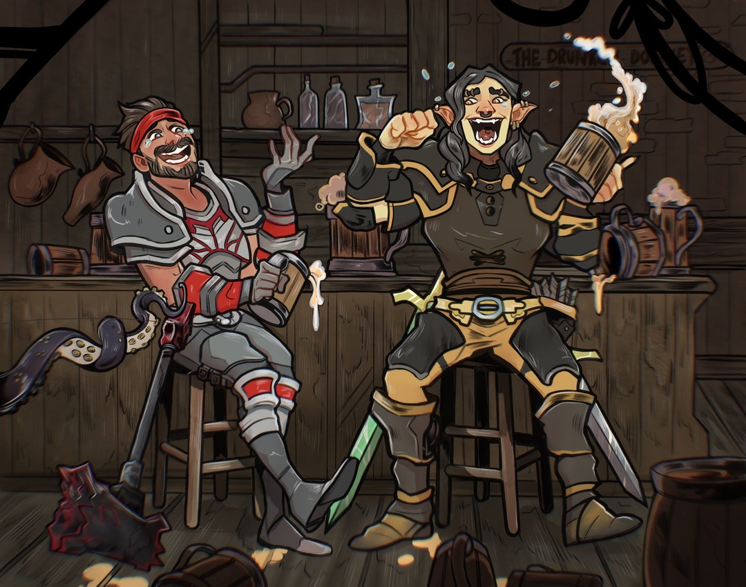 Custom Dnd Character Adventure Party Commission Art Fantasy Dungeons ...