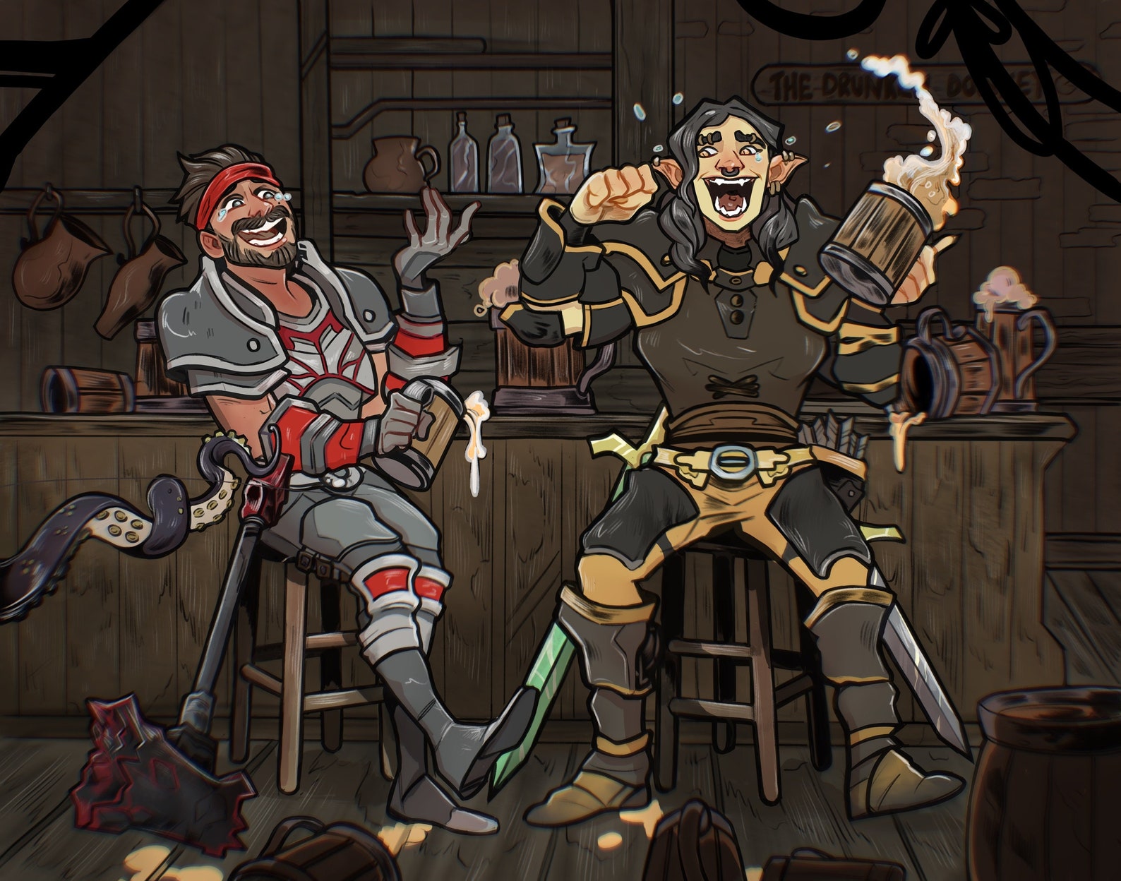 Custom Dnd Character Adventure Party Commission Art Fantasy - Etsy