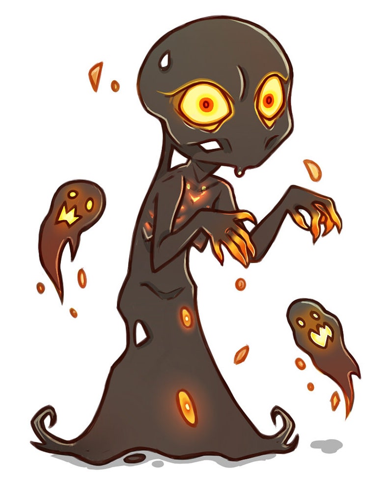 Chibi Cute/creepy Halloween Cartoon Custom Character Digital - Etsy