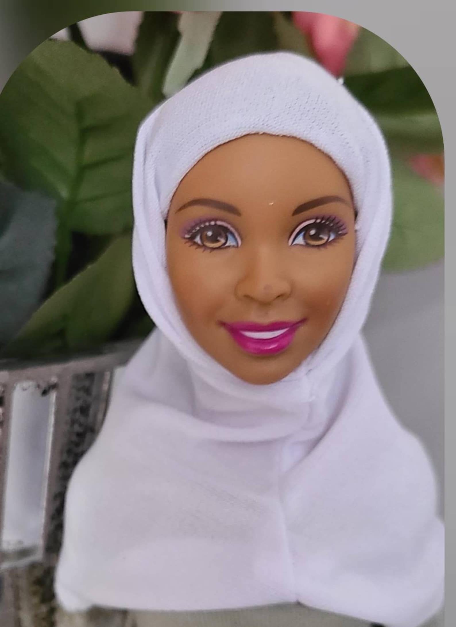 Barbie White Muslim Hijab. Fits Fulla curvy and regular | Etsy