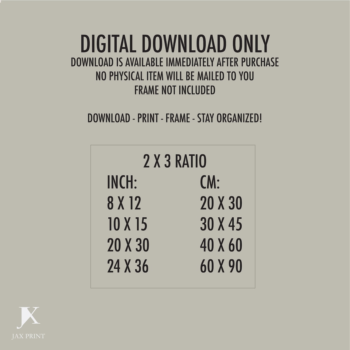 Blank Yearly Printable Vertical Calendar Planner, Minimalist Large Wall ...