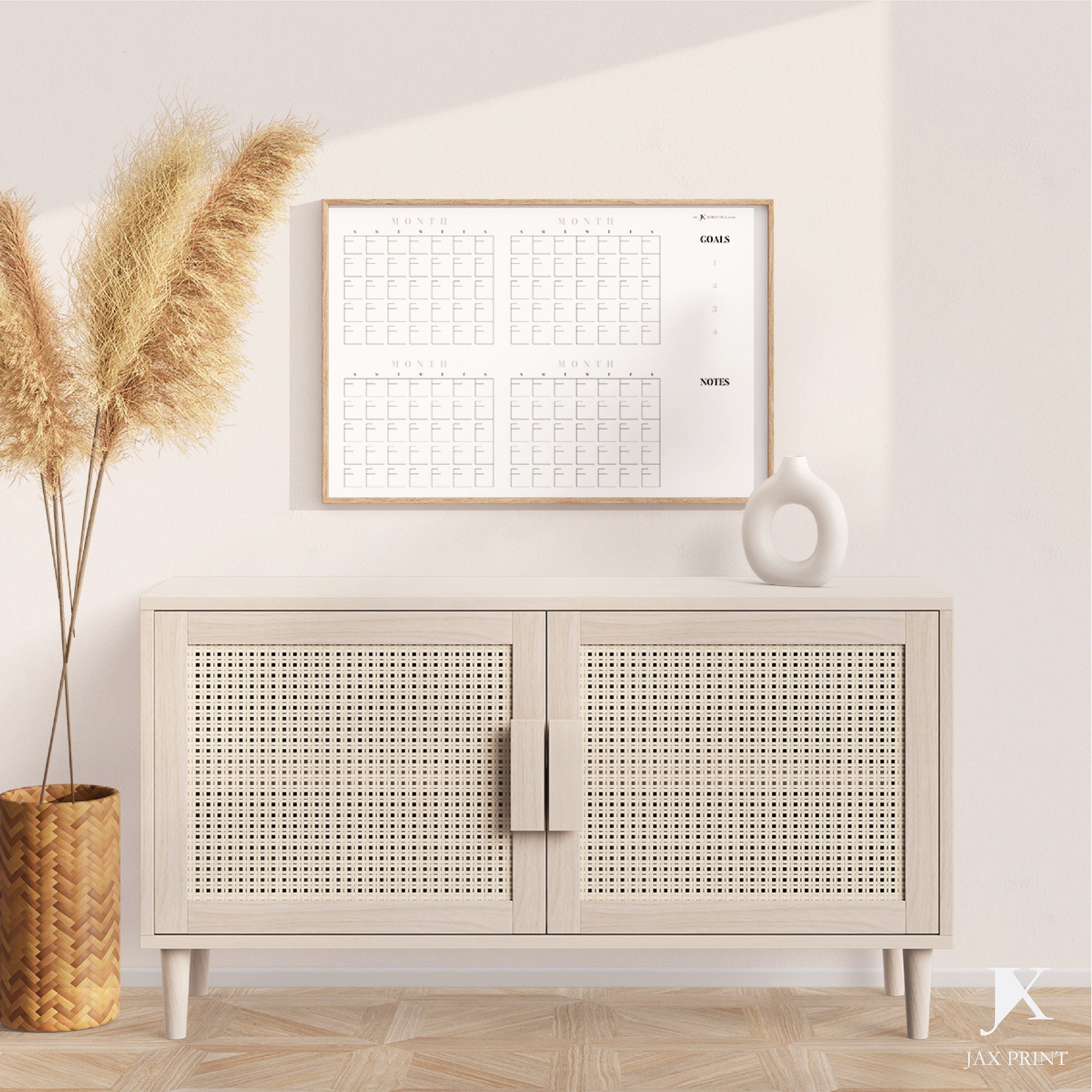 2026 Semester Calendar Printable | 4 Month Wall Planner | Student ...