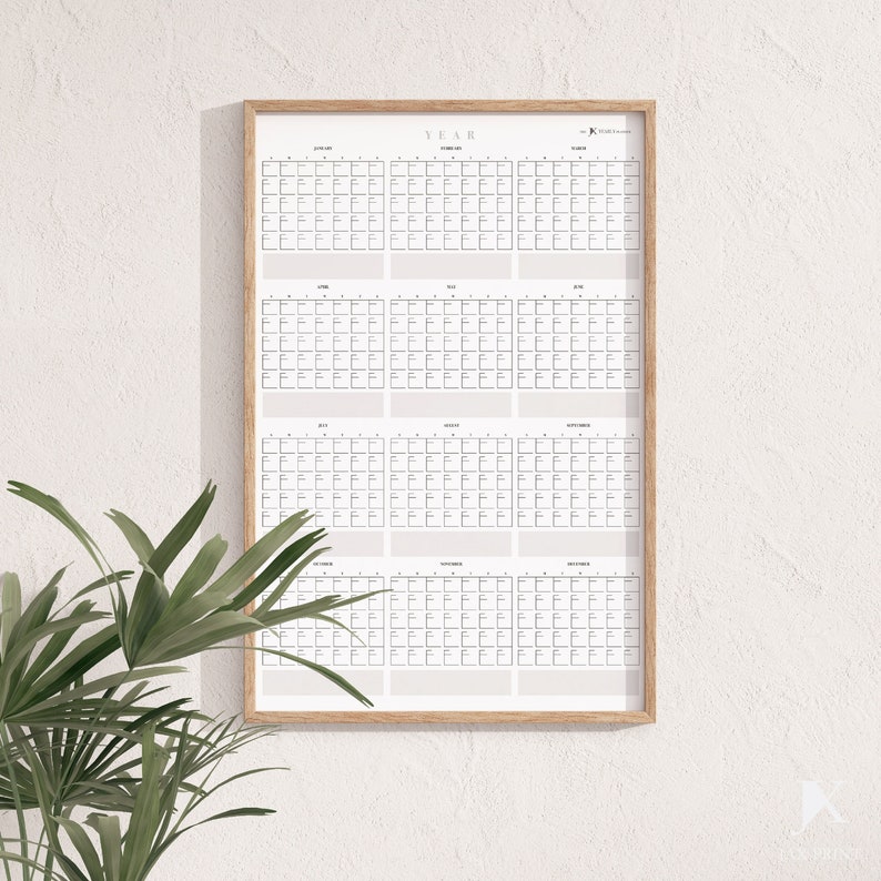 Get Organized with a Vertical Yearly Calendar Printable — Calendars 123