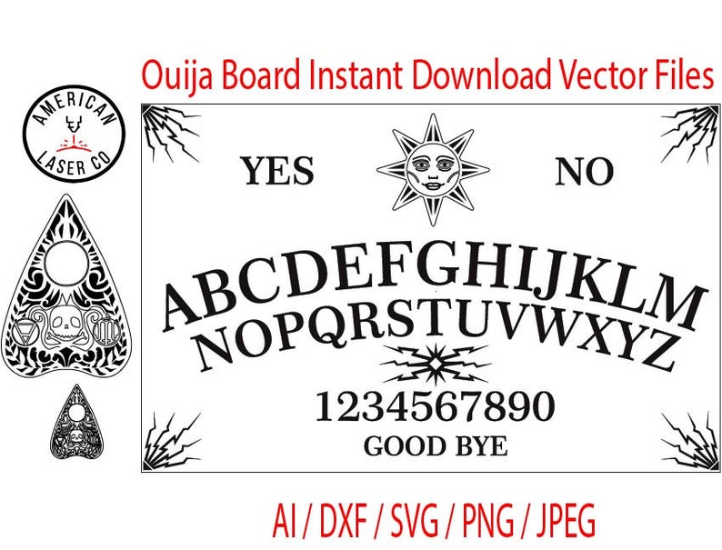Ouija Board / Ouija Board SVG / Laser Cutting / Vector File / Glowforge ...