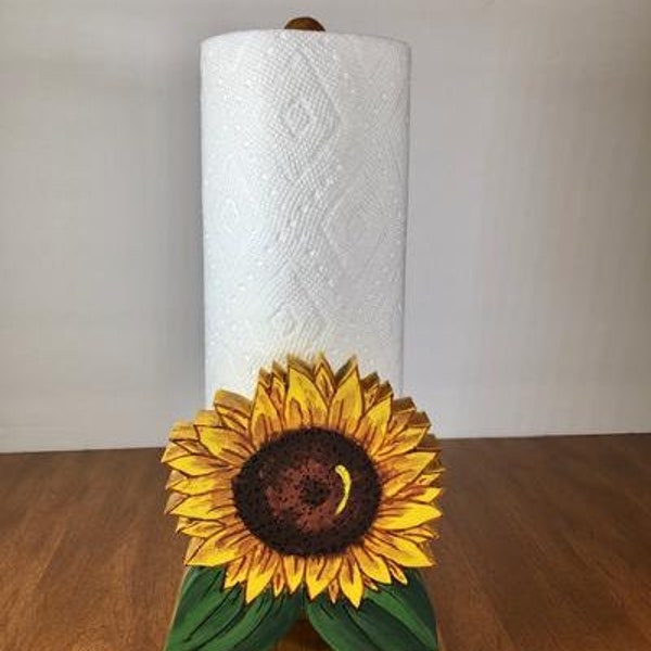 Paper Towel Holder Sunflower - Etsy