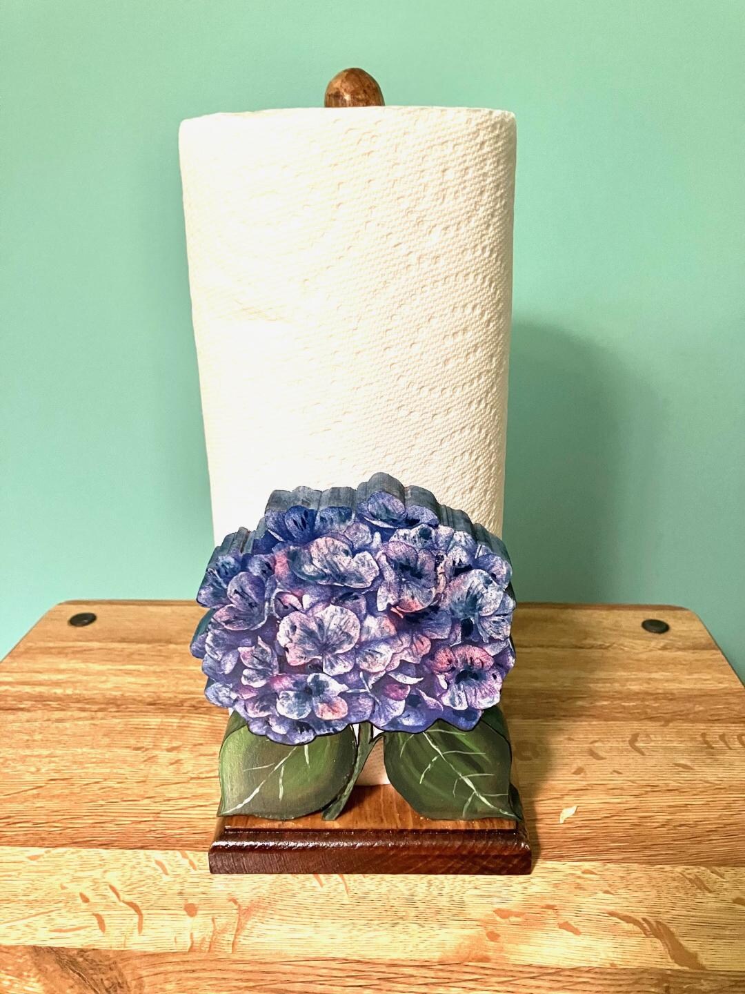 Hydrangea Paper Towel Holder - Etsy
