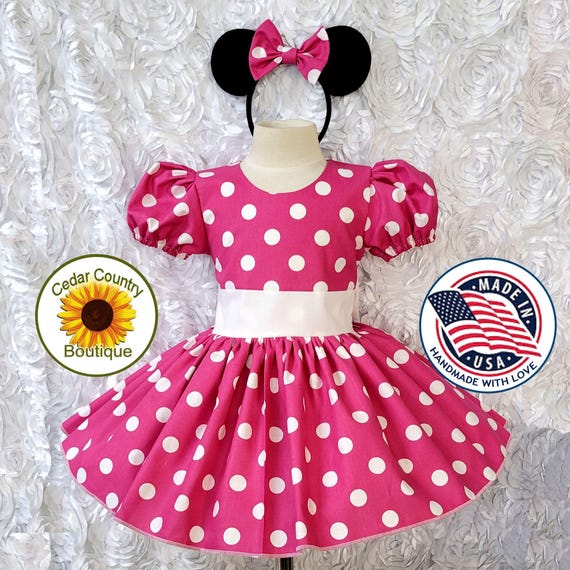 Disfraz De Minnie Mouse Rosa Hecho A Mano Vestidos De Minnie Mouse: