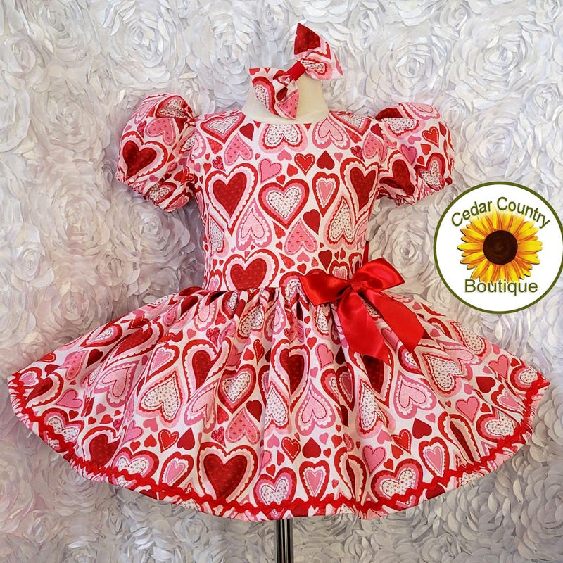 Red Heart Dress - Etsy
