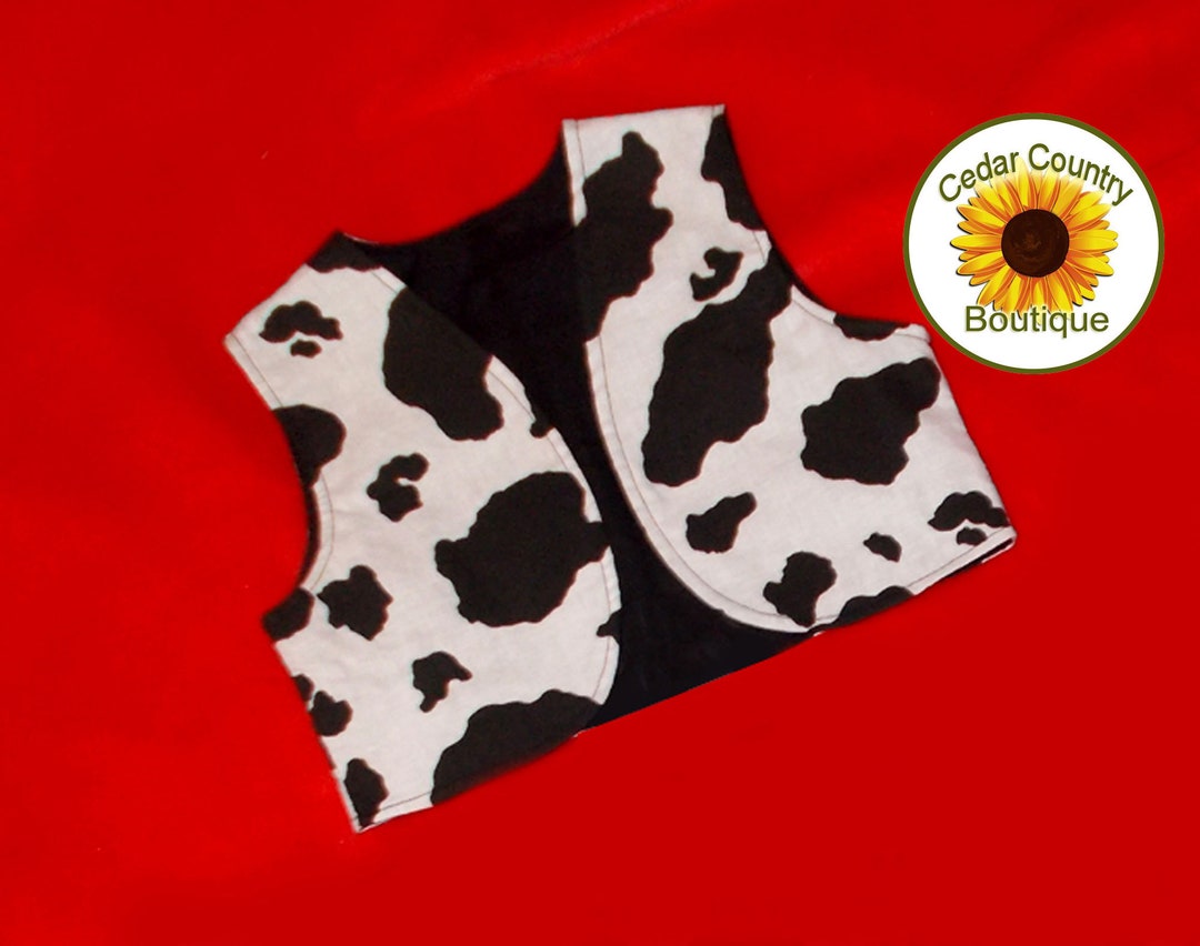 Cow Print Vest, Halloween Costume, Cotton Cowboy Cowgirl Vest - Etsy