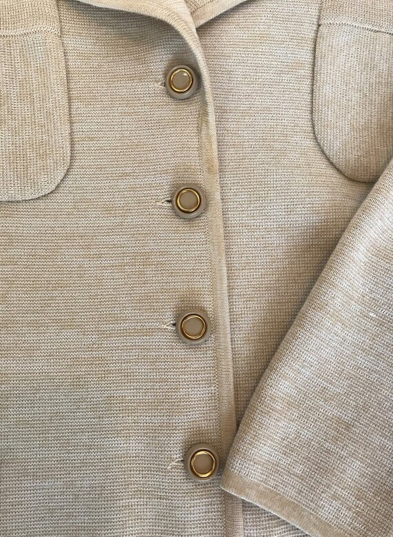 Knit Italian Soft Jacket - 1960's Button Front Classi… - Gem