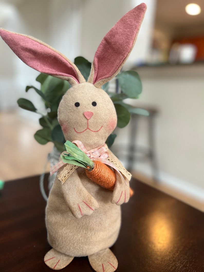 Set of 2 Primitive Easter Bunnies 14 - Etsy